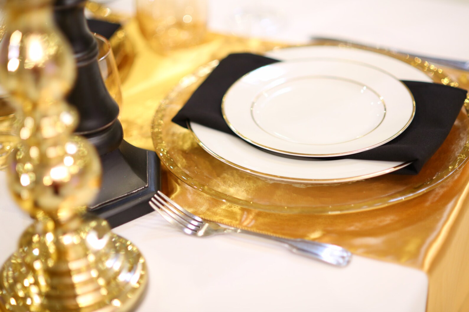 Gold Satin Table Runner Wedding Table Runners | Etsy