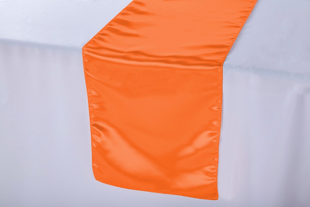Orange Satin Table Runner | Wedding Table Runners - Etsy