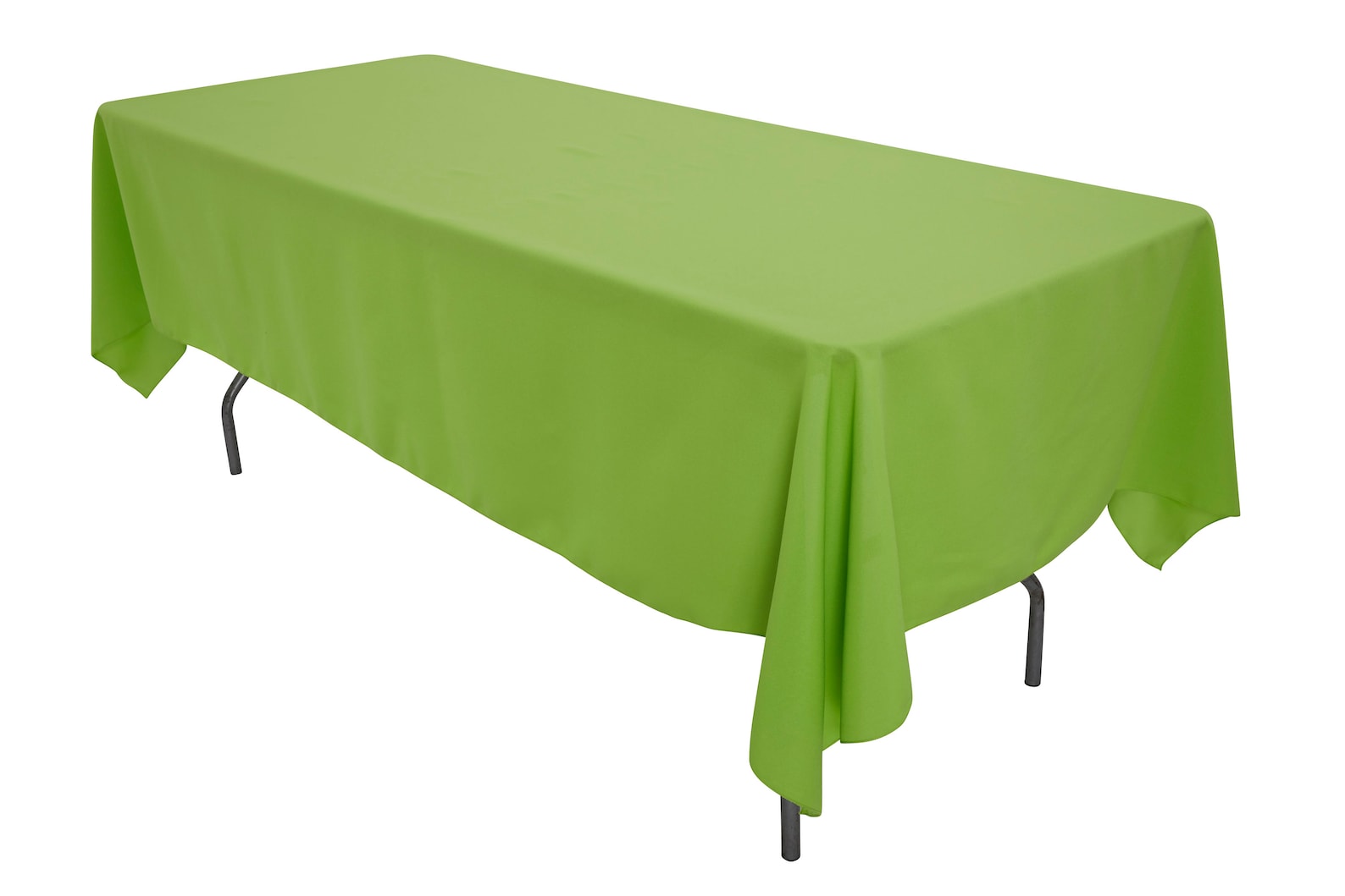 60" X 102" Rectangular Lime Green Tablecloth Polyester | Wedding ...