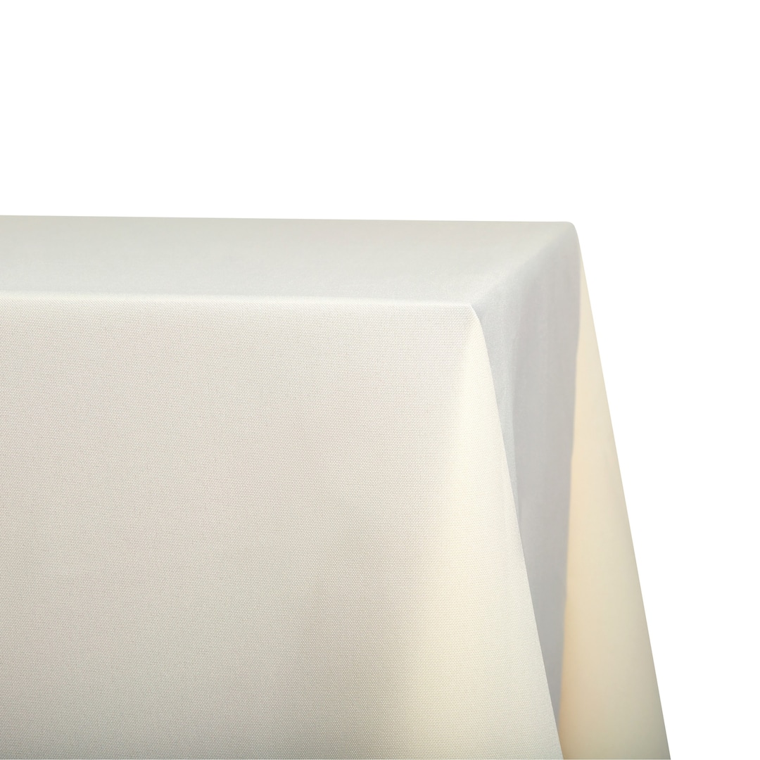 108" X 156" Rectangular Ivory Tablecloth Polyester | Wedding Tablecloth ...