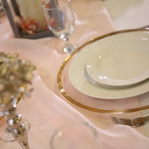 Romantic Chiffon Table Runner, Flowly Chiffon Table Runner - Etsy