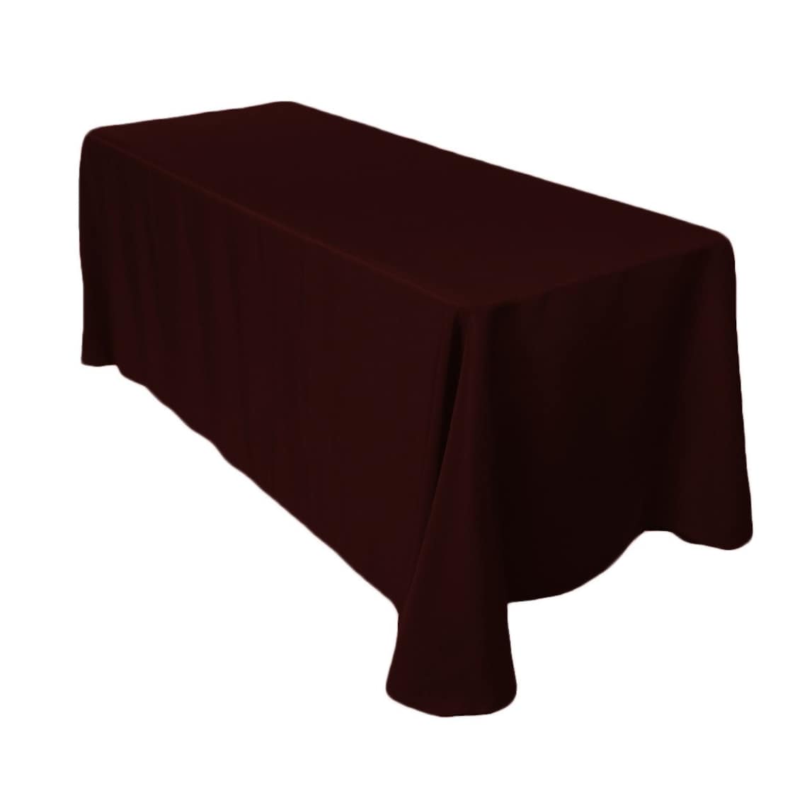 90 X 132 Rectangular Chocolate Brown Tablecloth - Etsy