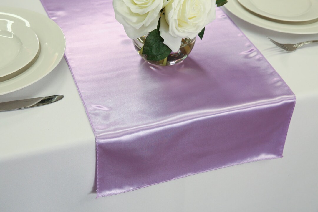 Lavender Satin Table Runner | Wedding Table Runners - Etsy