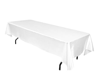 120 Round White Tablecloth Polyester Wedding Tablecloth - Etsy