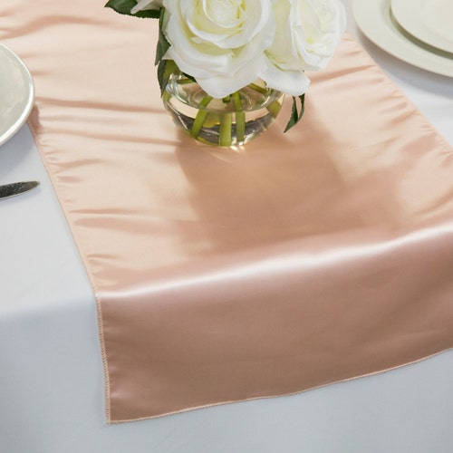 Blush Polyester Table Runner Wedding Table Runners - Etsy