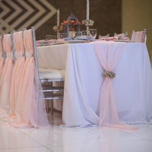 Romantic Chiffon Table Runner, Flowly Chiffon Table Runner - Etsy