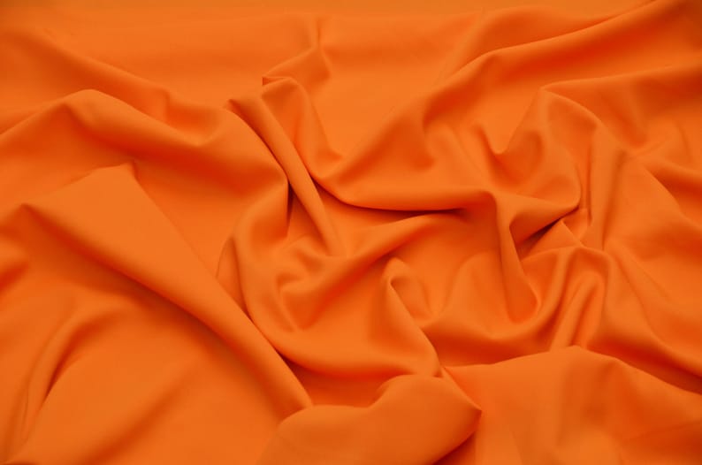 Orange Polyester Fabric Orange Fabric Yardage Sold by the - Etsy