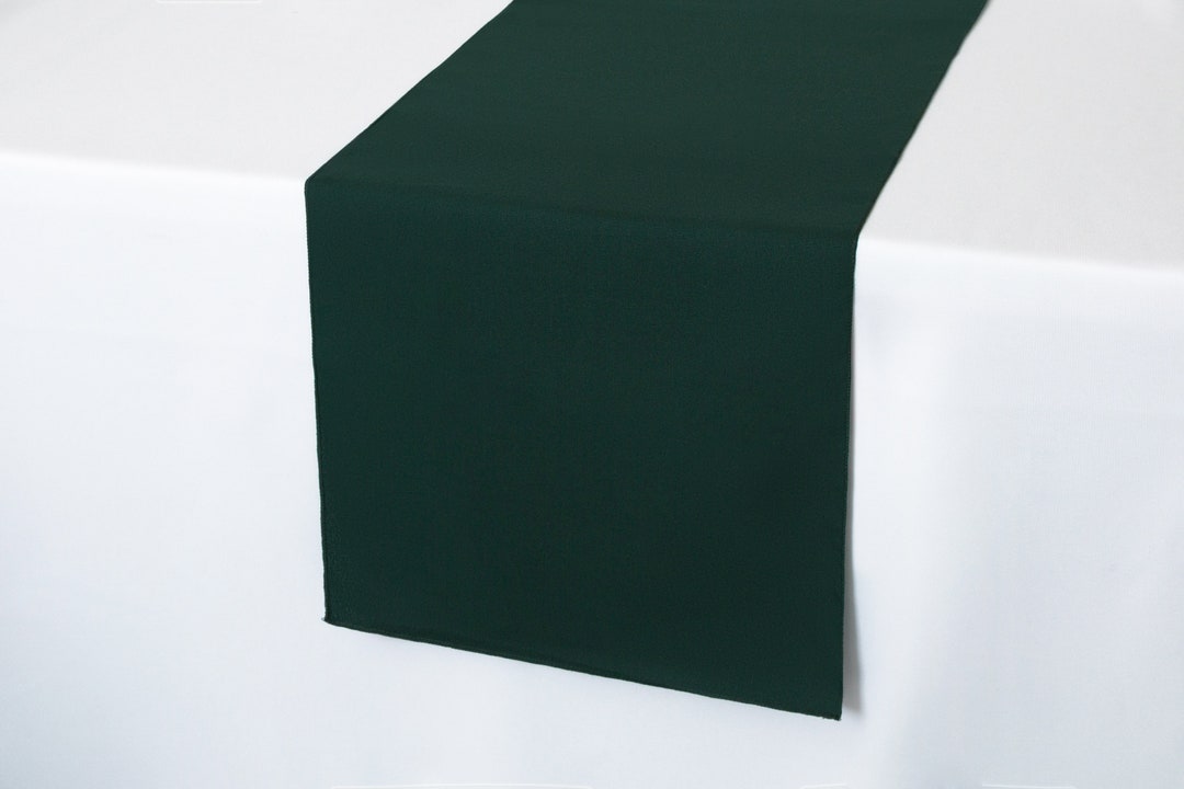 Hunter Green Polyester Table Runner | Wedding Table Runners - Etsy
