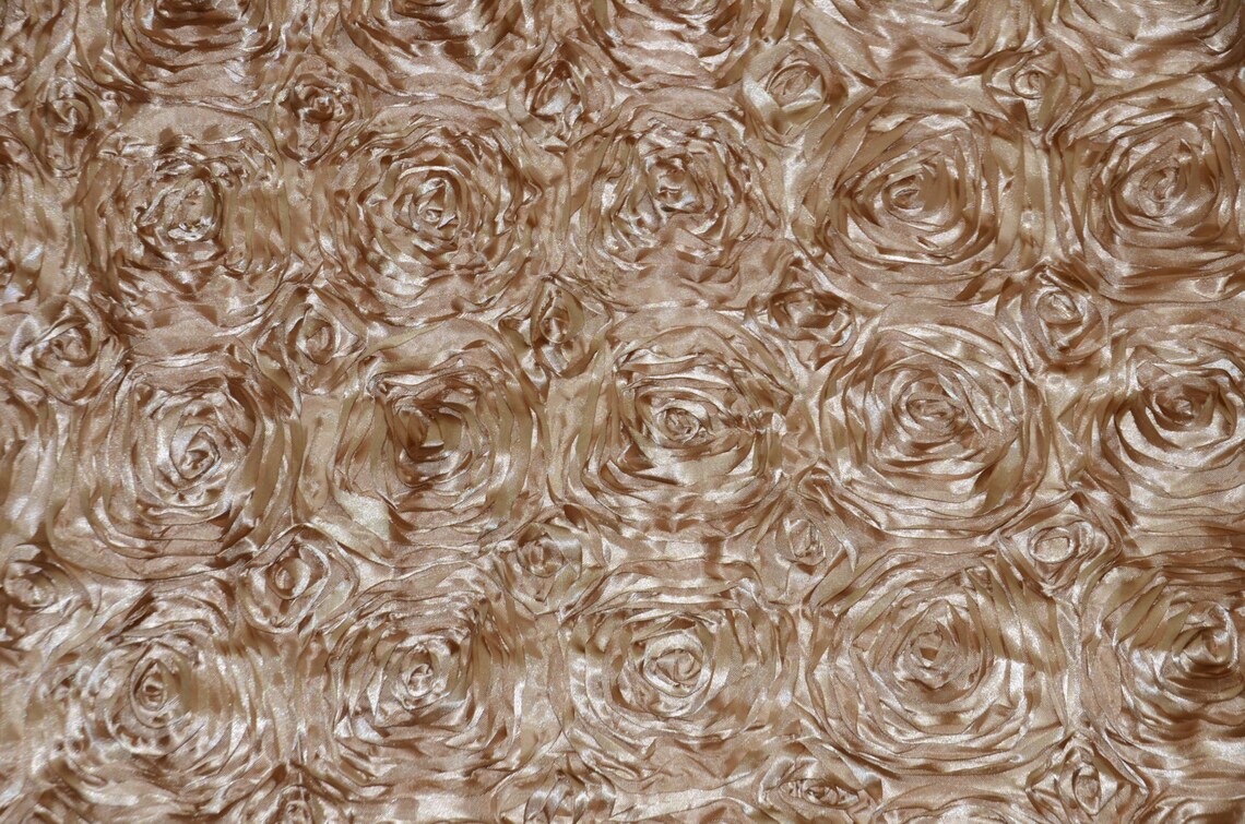 85" Square Taupe Rosette Table Overlay | Wedding Tablecloths - Etsy