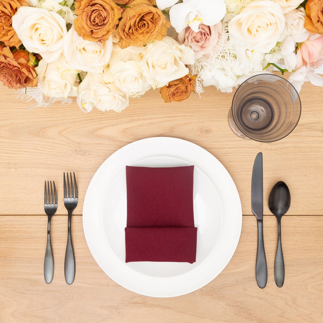 Burgundy Napkin Polyester - Etsy