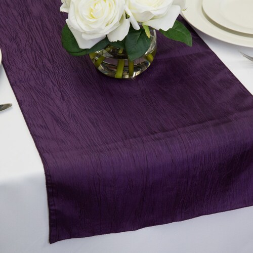 Plum Satin Table Runner Wedding Table Runners - Etsy