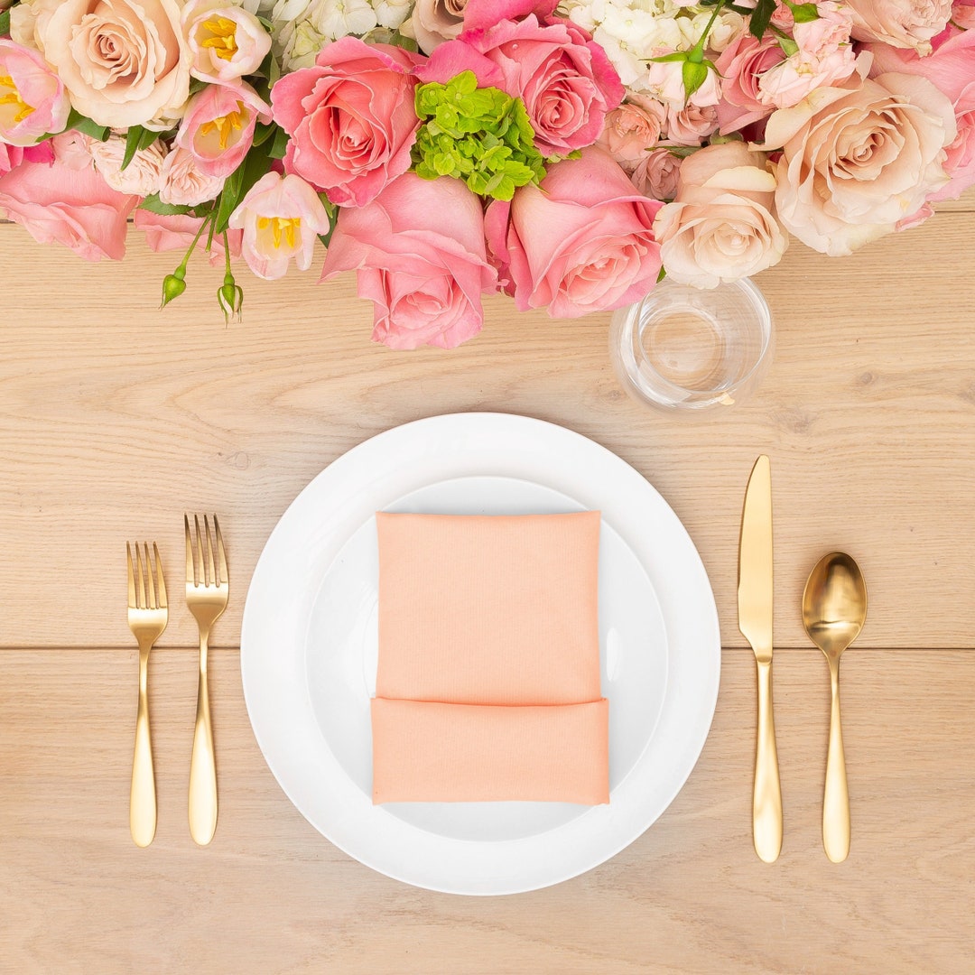 Peach Napkin Polyester - Etsy