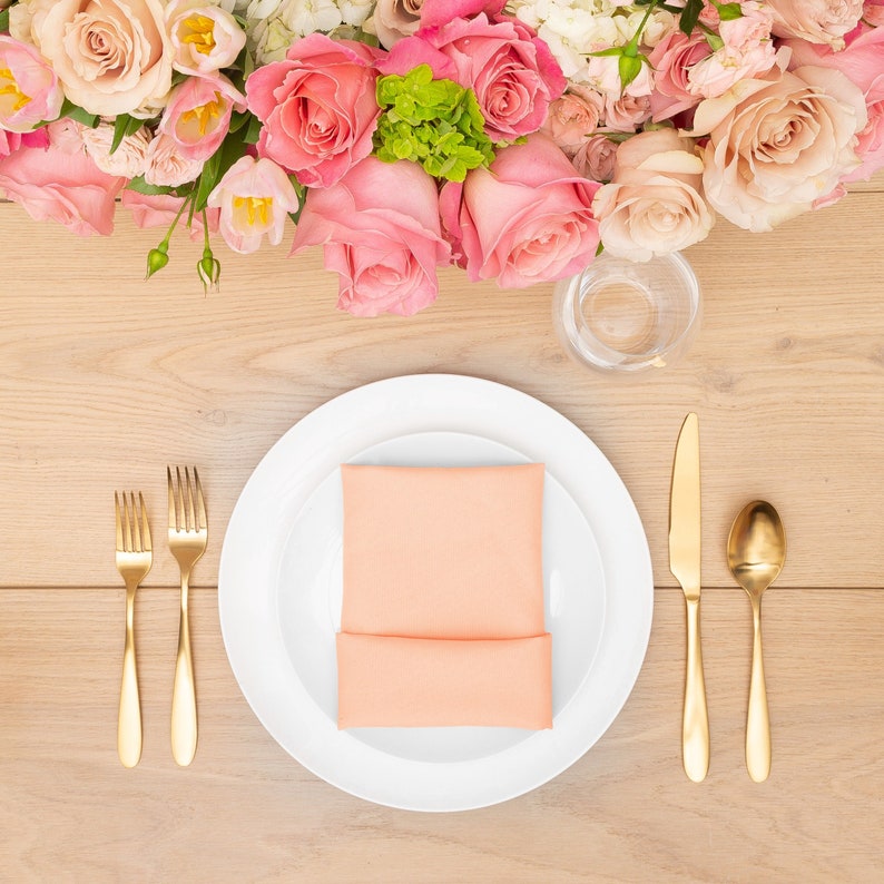 Peach Napkin Polyester - Etsy