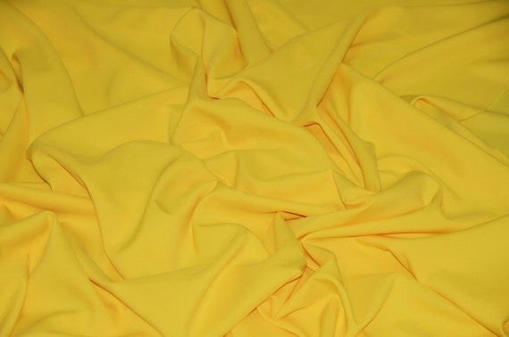Yellow Polyester Fabric Yellow Fabric Yardage Fabric by | Etsy