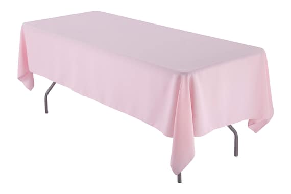 60 X 102 Rectangular Tablecloth Pink Polyester | Etsy