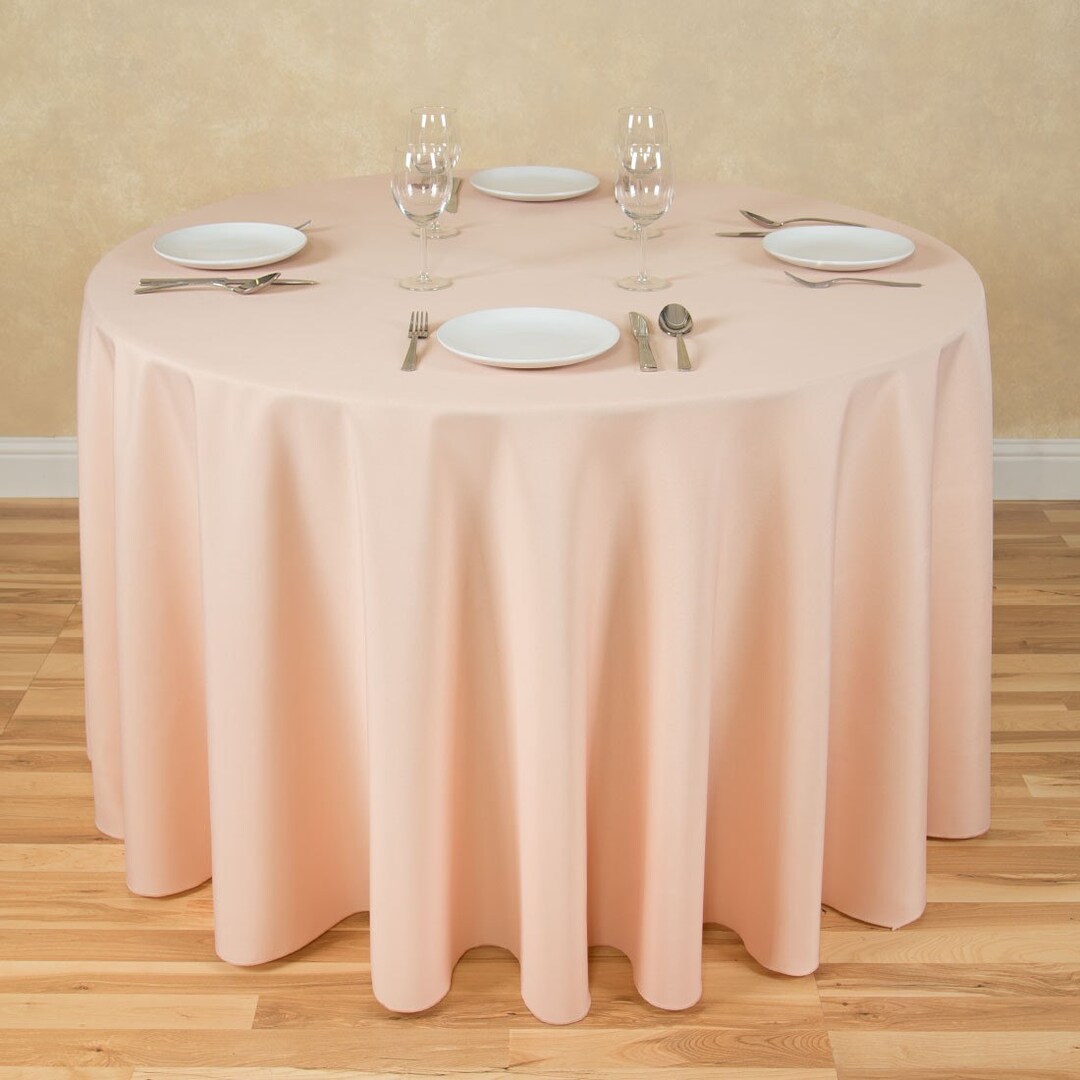 Round Peach Tablecloth Polyester Wedding Tablecloth Choose Size - Etsy