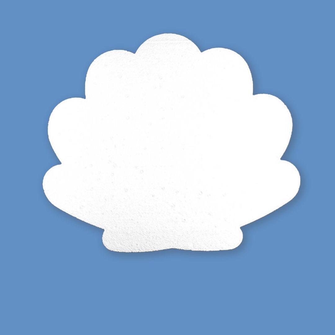 White Unpainted Styrofoam Clam Shell Cutouts - DIY Party Decorations ...