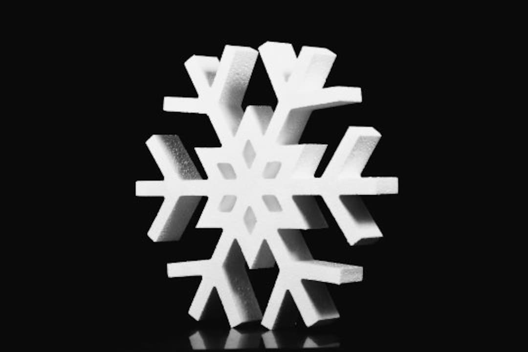 Snowflake D, White Unpainted Styrofoam Snowflakes - Perfect for DIY ...