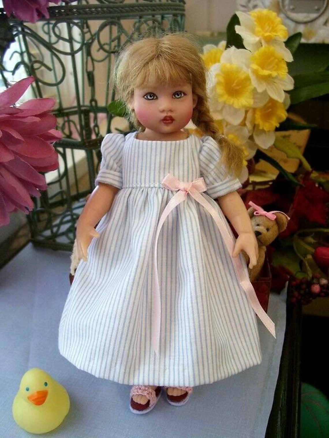 NEW 8" Doll Wardrobe PATTERN #2, Romper, 3 Dresses, Jacket, 4 Hats Ten ...