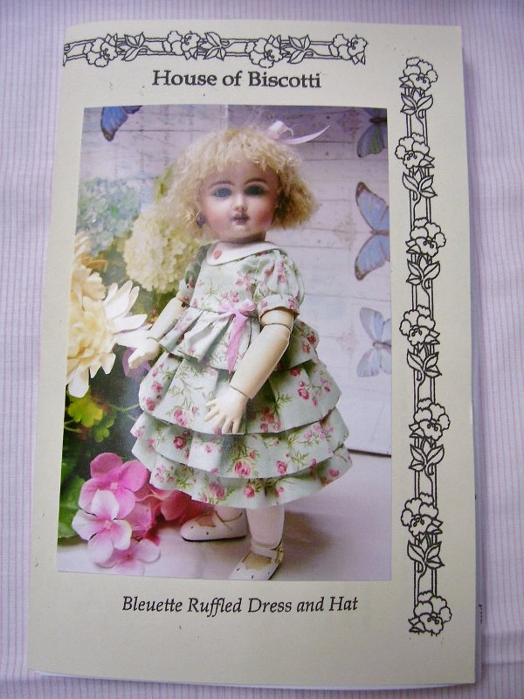 Paper Pattern for 11" Bleuette, Ruffled Dress and Hat Free Ship USA - Etsy