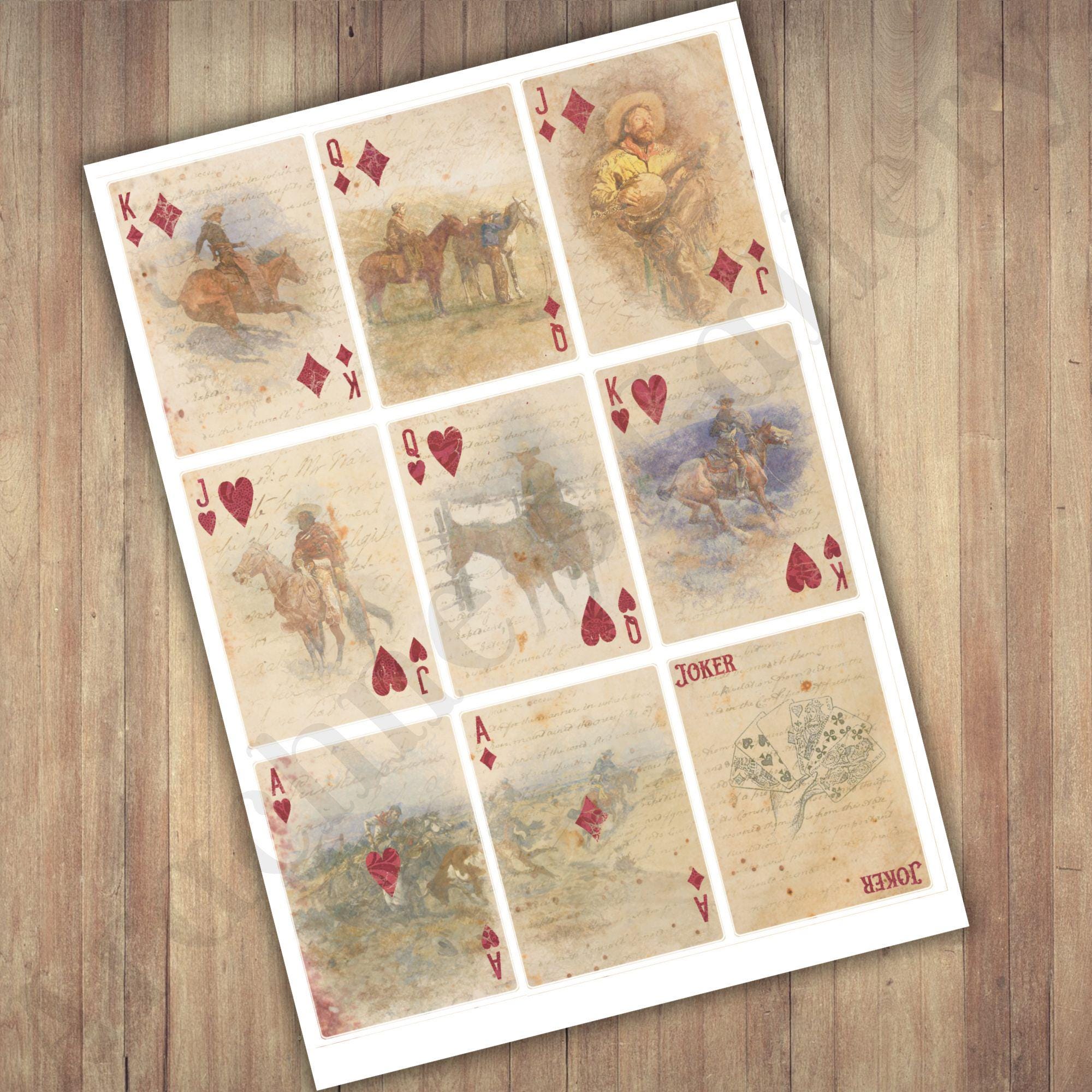 Wild West Playing Cards Printable - Etsy
