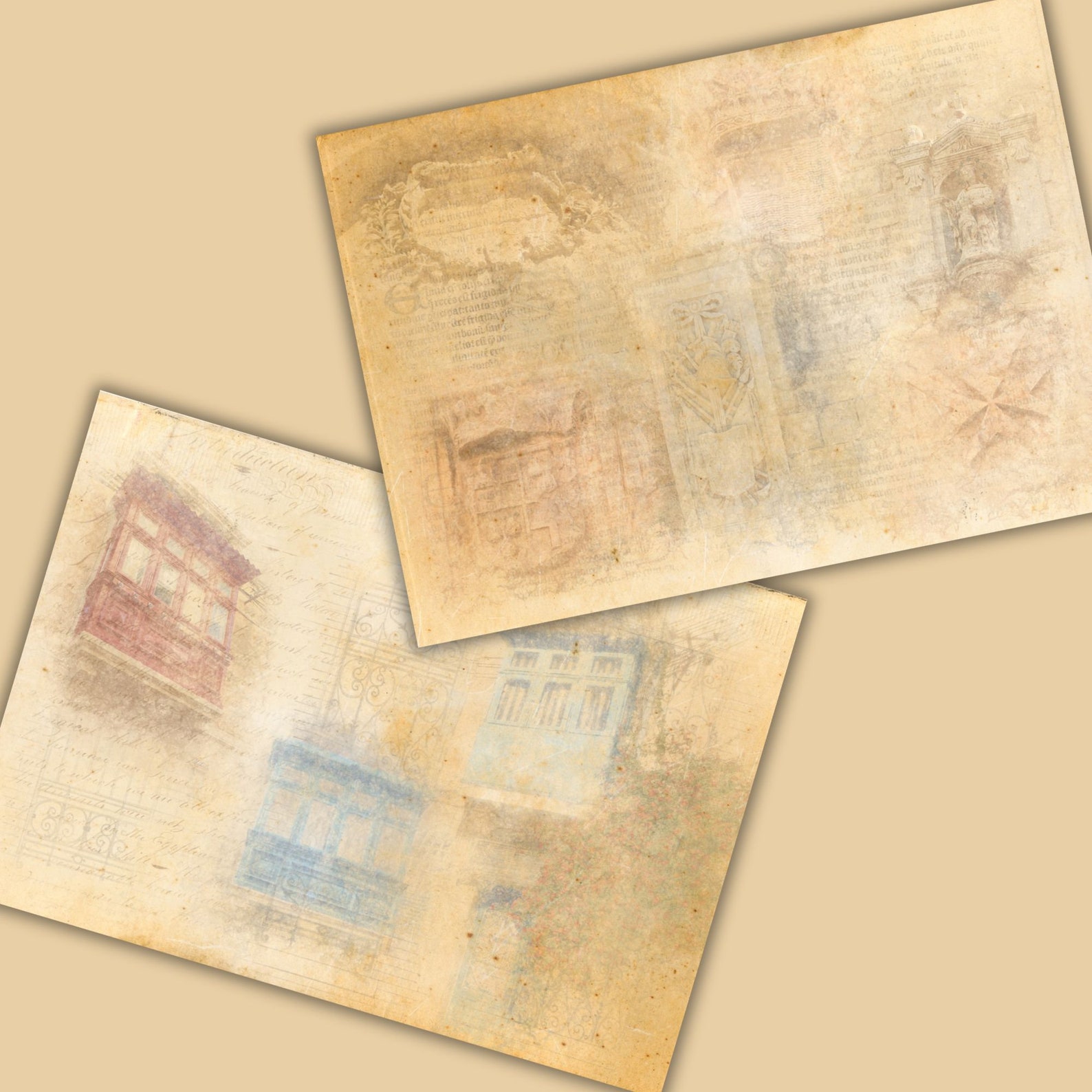The Maltese Papers Malta Junk Journal Paper Pack, Digital Paper Pack ...