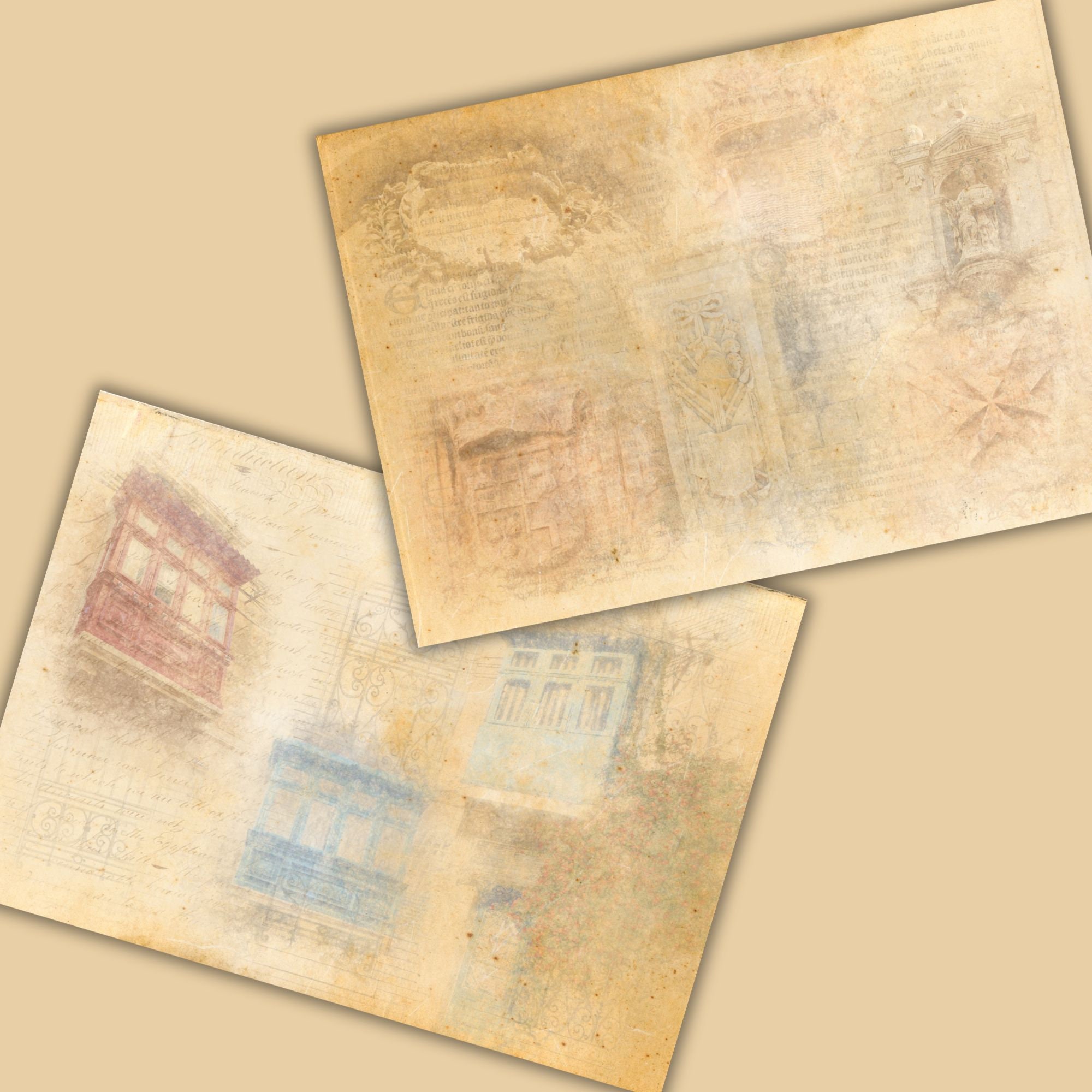 The Maltese Papers Malta Junk Journal Paper Pack, Digital Paper Pack ...