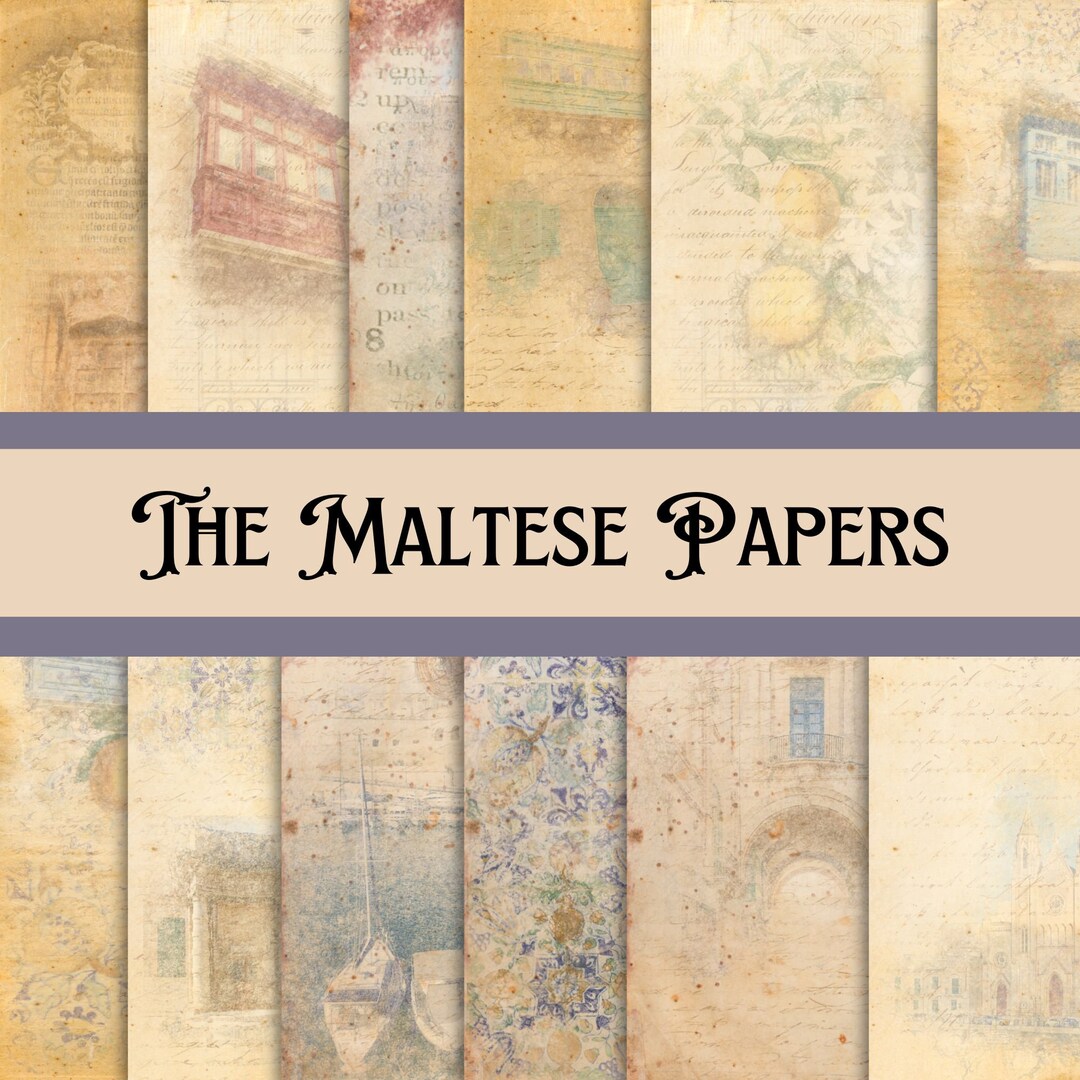 The Maltese Papers Malta Junk Journal Paper Pack, Digital Paper Pack ...