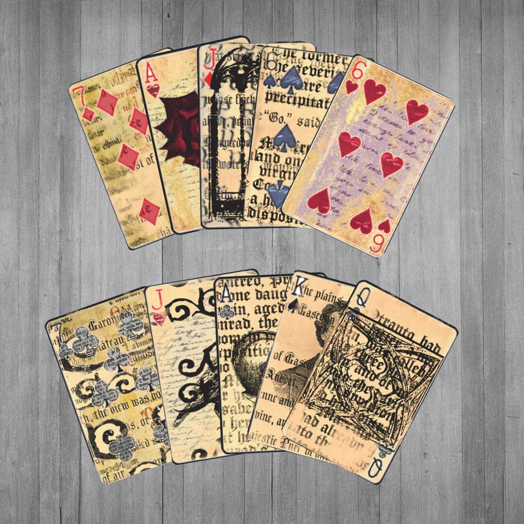 Altered Playing Cards Printable, Gothic, Full Deck - Etsy