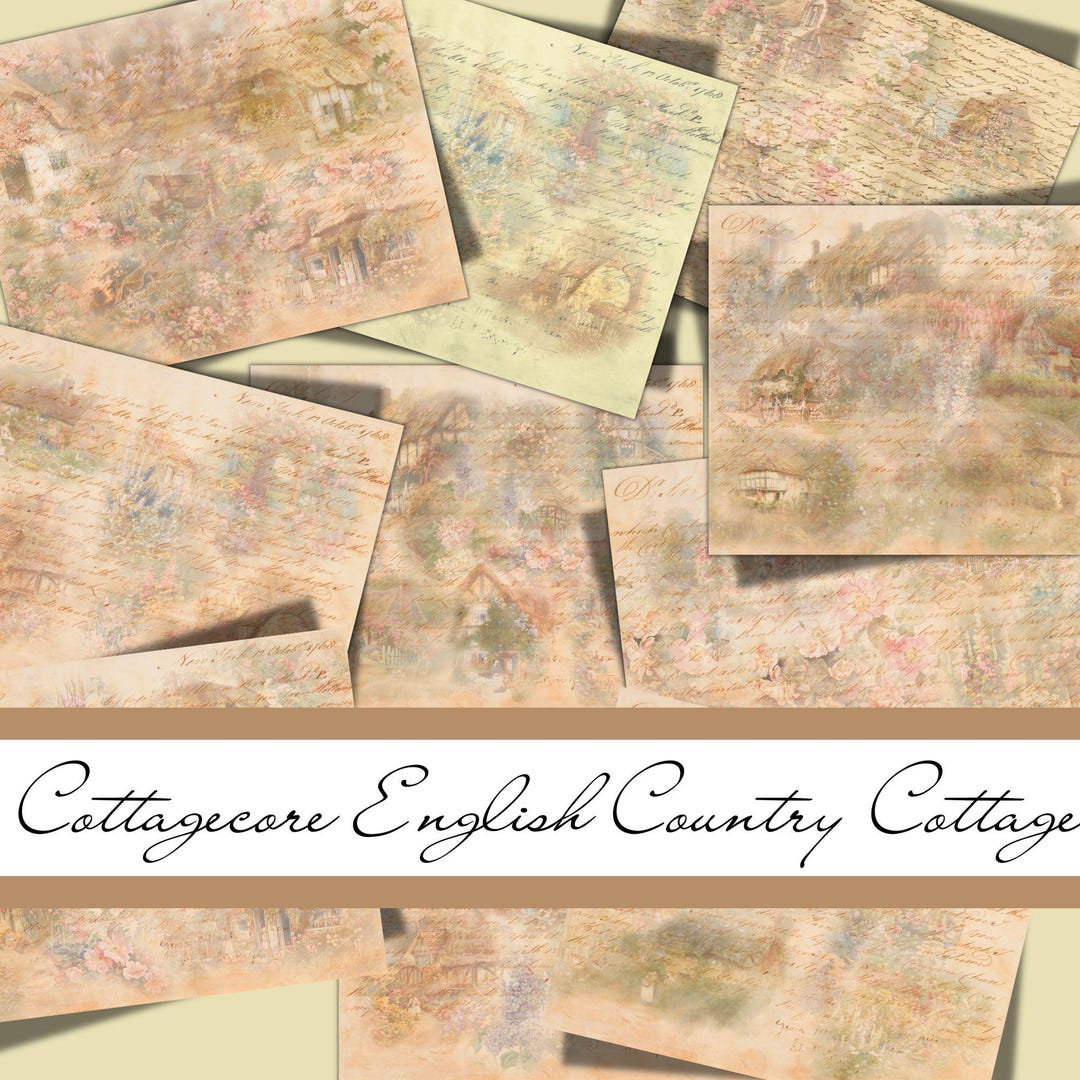 Cottagecore English Country Cottage Junk Journal Papers With Flowers on ...