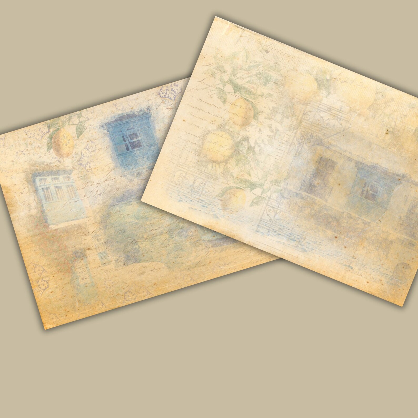 The Maltese Papers Malta Junk Journal Paper Pack, Digital Paper Pack ...