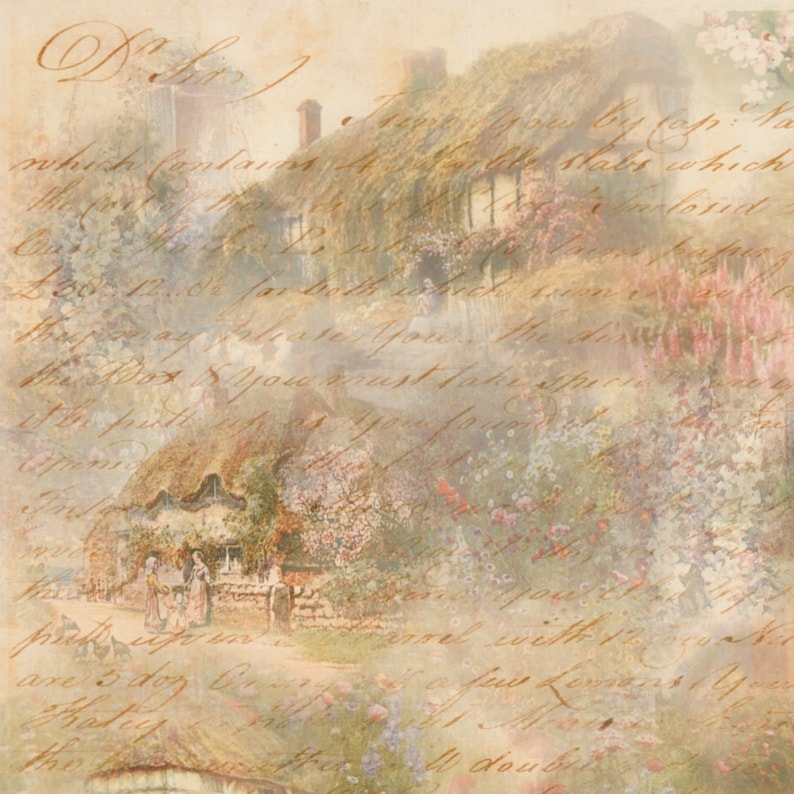 Cottagecore English Country Cottage Junk Journal Papers With Flowers on ...