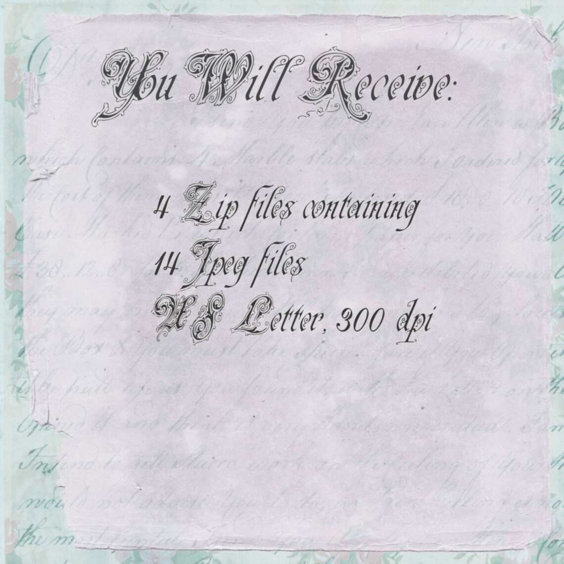 Gentle Roses With Vintage Handwriting Junk Journal Paper - Etsy