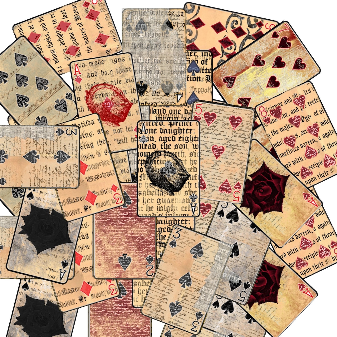 Altered Playing Cards Printable, Gothic, Full Deck, - Etsy