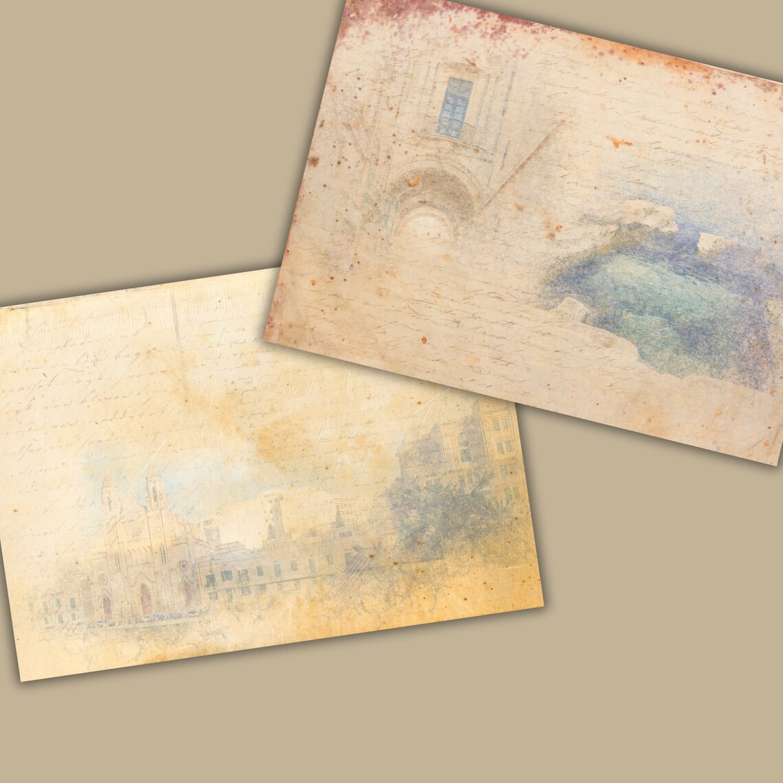 The Maltese Papers Malta Junk Journal Paper Pack, Digital Paper Pack ...