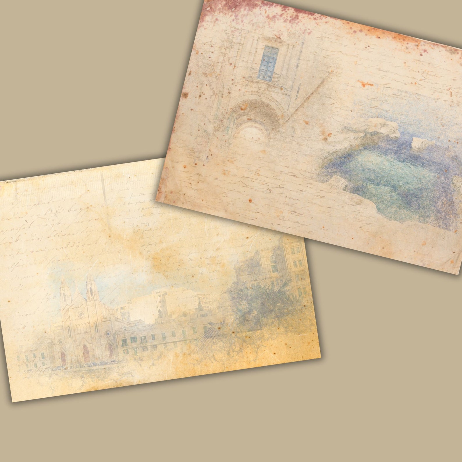The Maltese Papers Malta Junk Journal Paper Pack, Digital Paper Pack ...