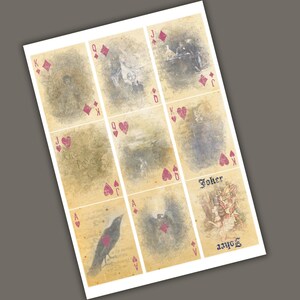 Edgar Allan Poe Playing Cards Printable Playing Cards - Etsy
