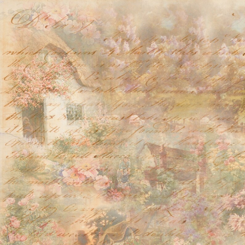 Cottagecore English Country Cottage Junk Journal Papers With Flowers on ...