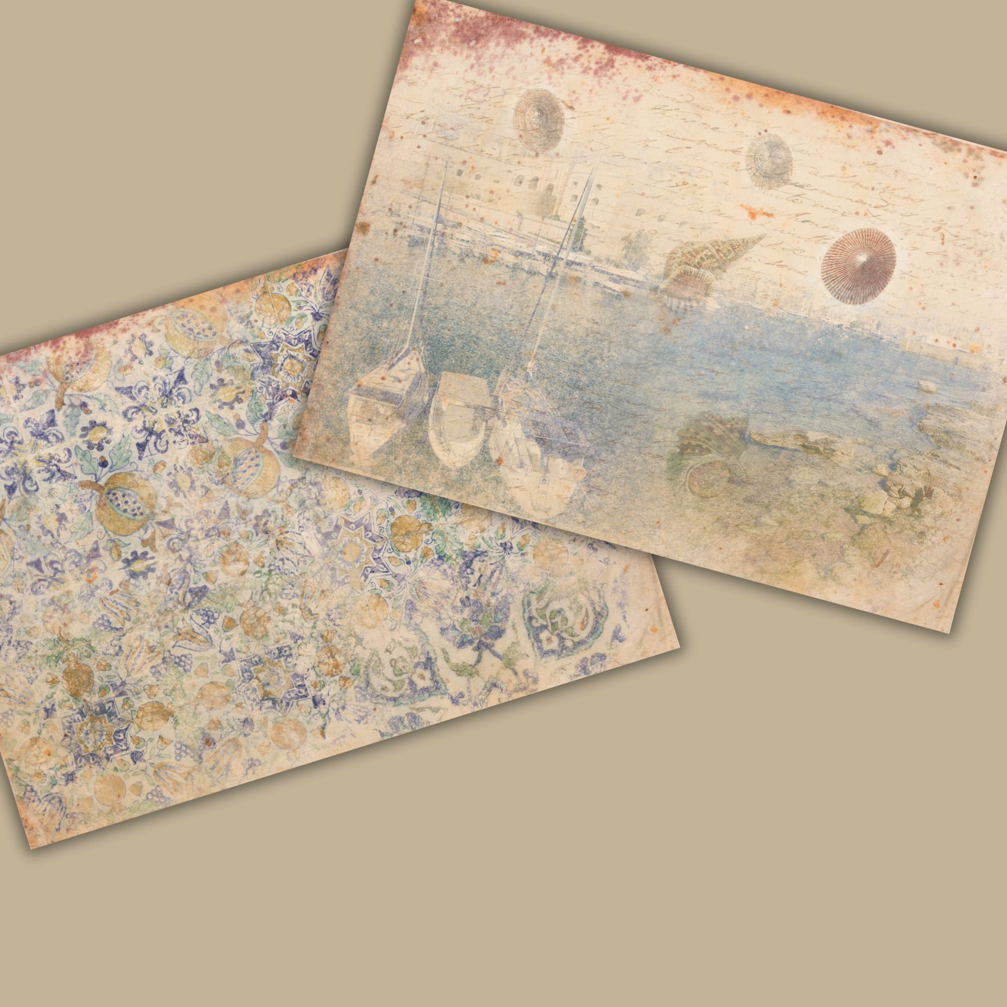 The Maltese Papers Malta Junk Journal Paper Pack, Digital Paper Pack ...