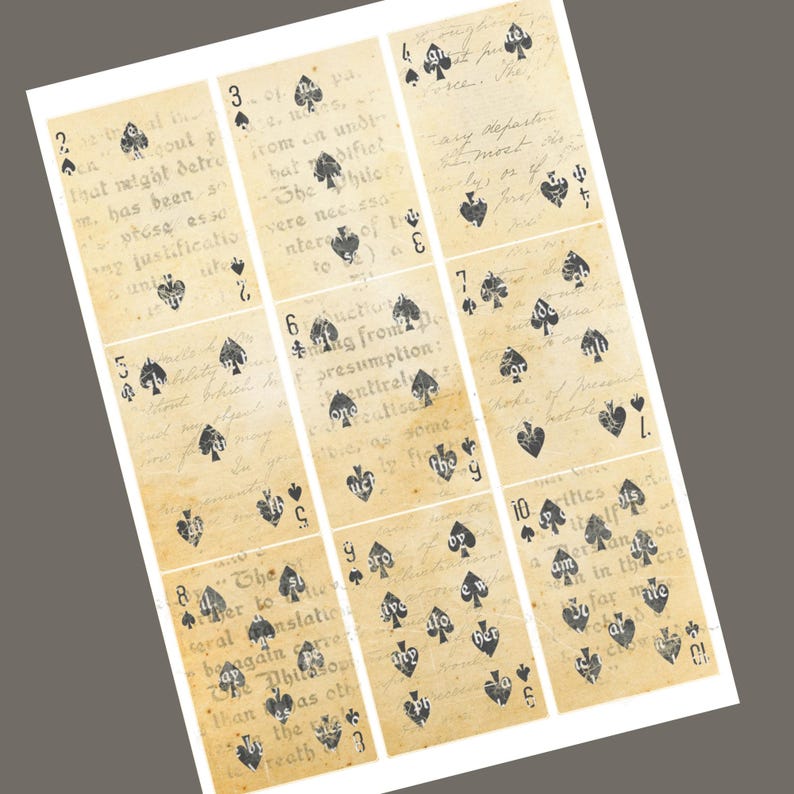 Edgar Allan Poe Playing Cards Printable Playing Cards - Etsy