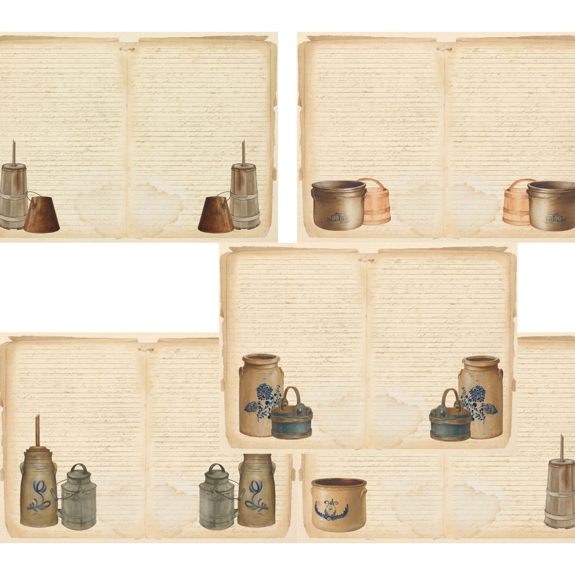 Old Farm Recipe Junk Journal, Junk Journal Kit for Recipes and Cooking ...