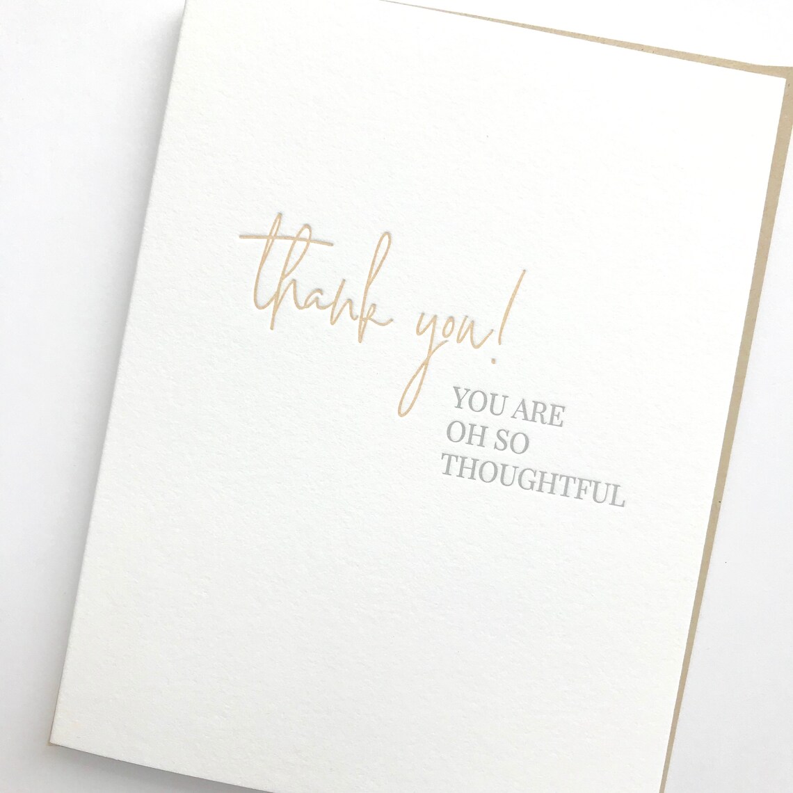 Thank You Card Thoughtful Thank You Card Shower Thank You | Etsy