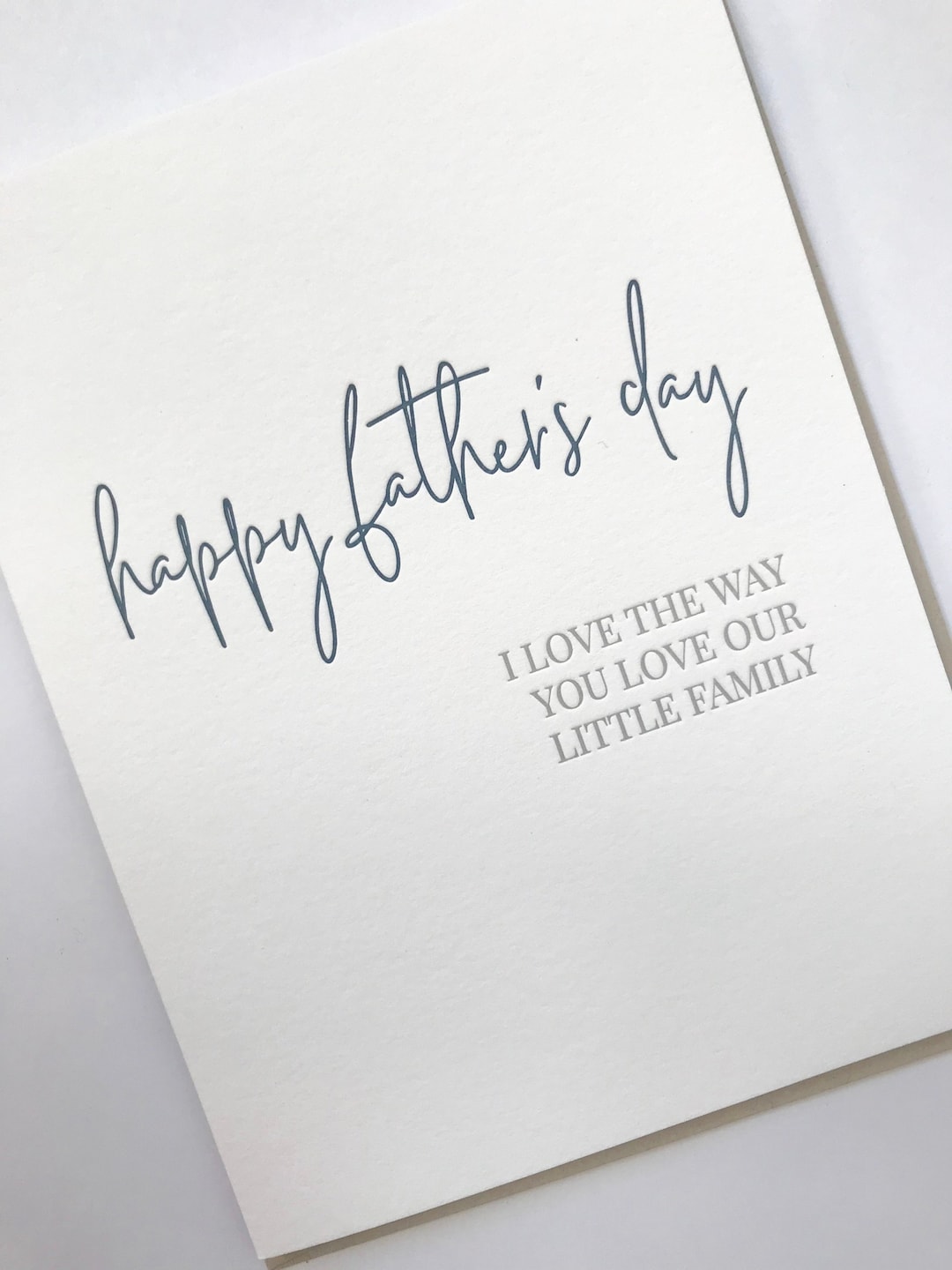 Letterpress Father's Day Card: Loving Family Design - Etsy