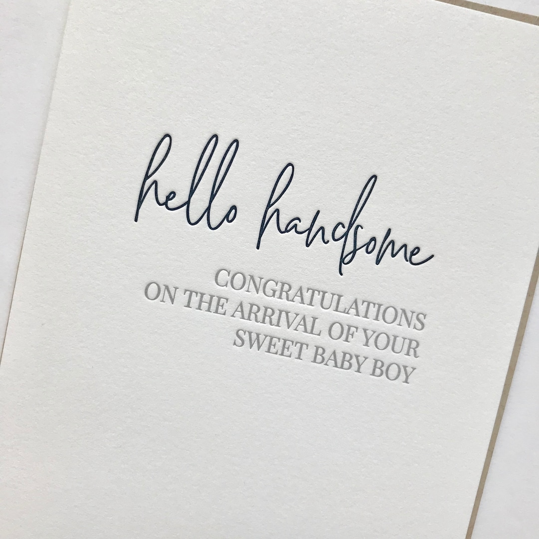 New Baby Congratulations Letterpress Card - Etsy