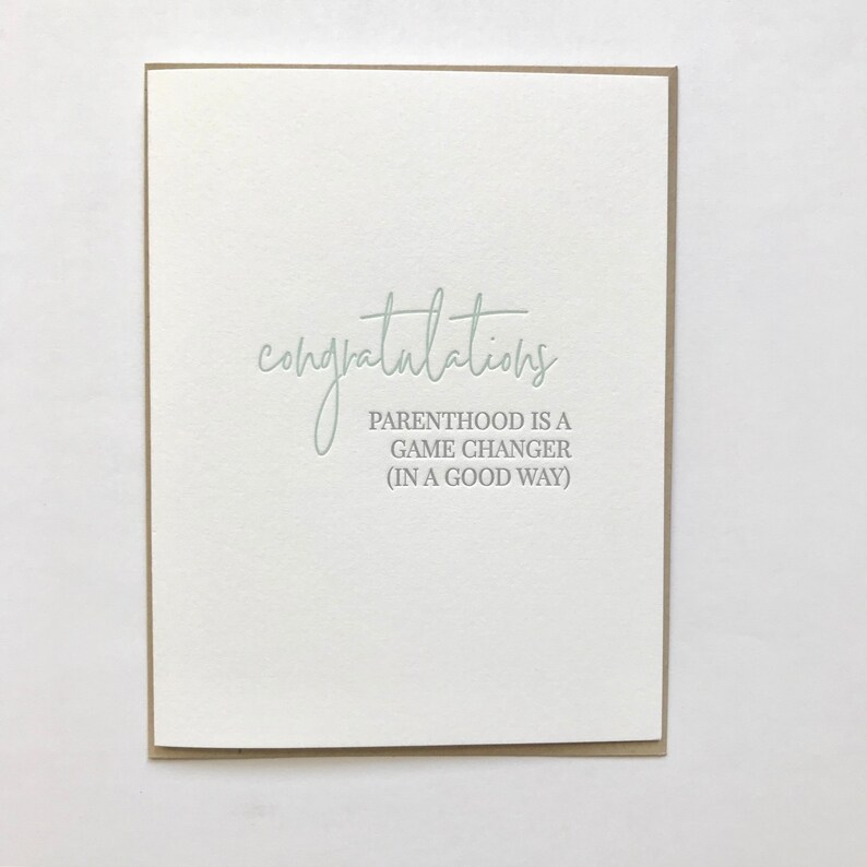 Parenthood is a game changer New Baby Congrats Baby | Etsy