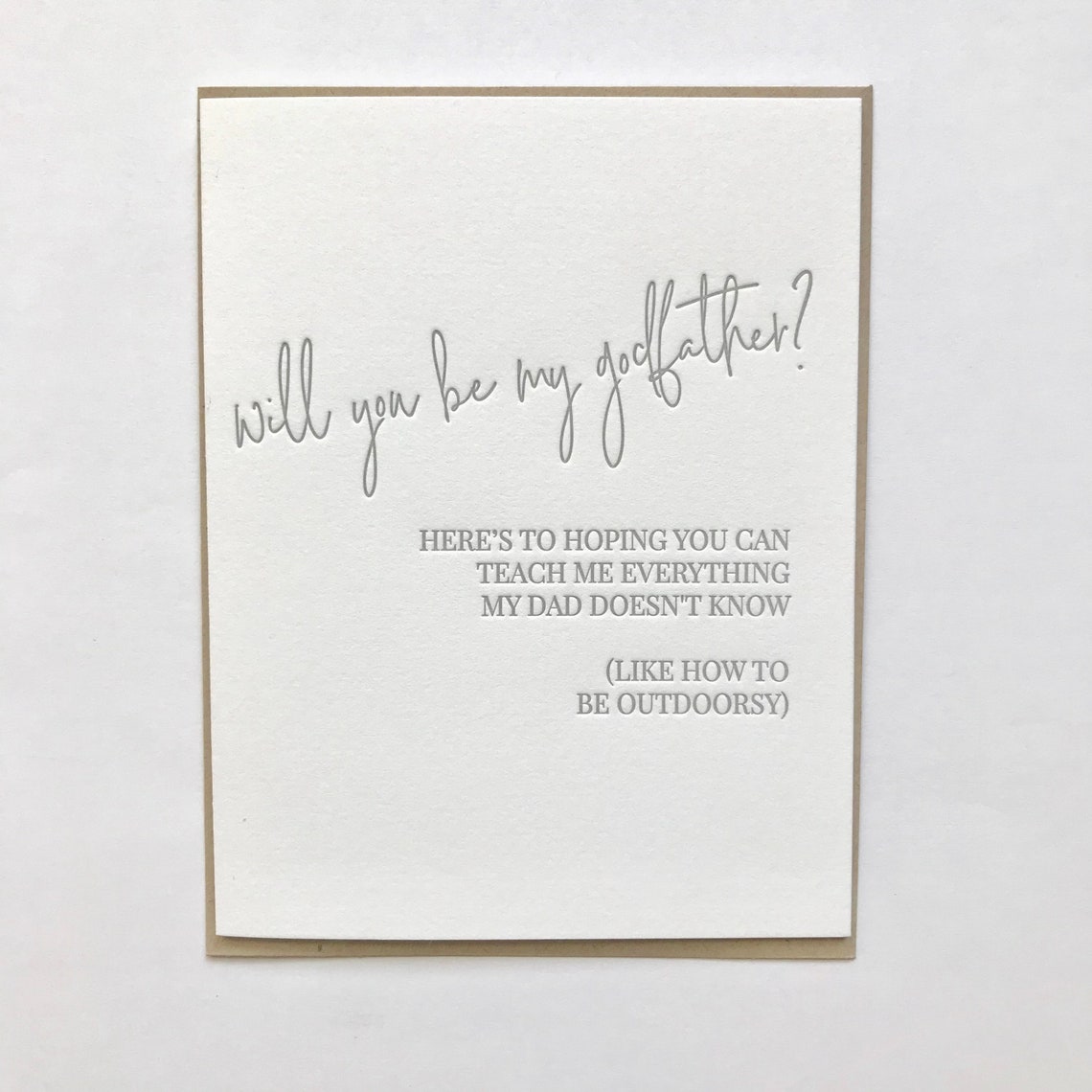 Godfather Card Will You Be My Godfather Child Godfather - Etsy