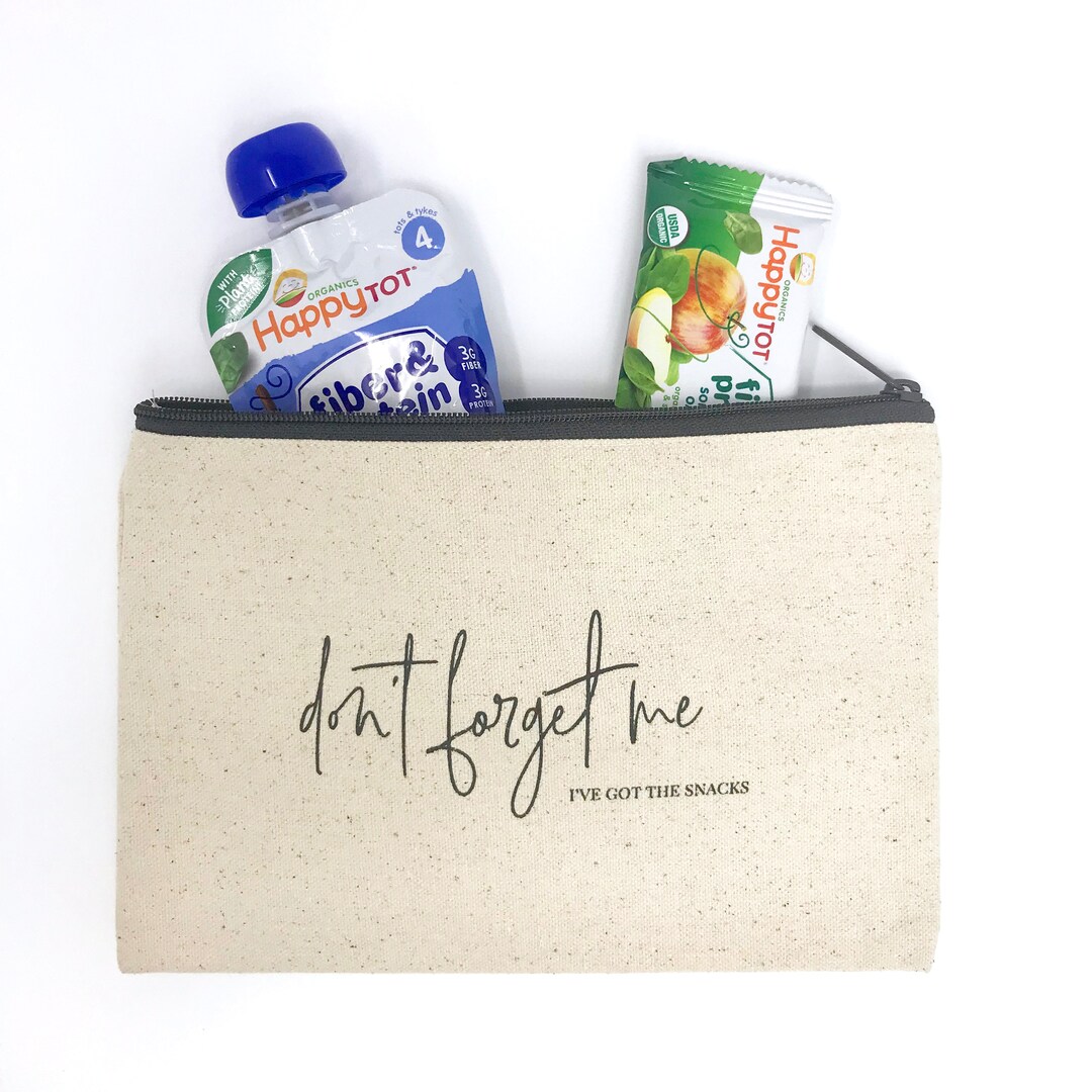 Funny 'don't Forget Me' Snack Bag: Canvas Diaper Bag Pouch - Etsy