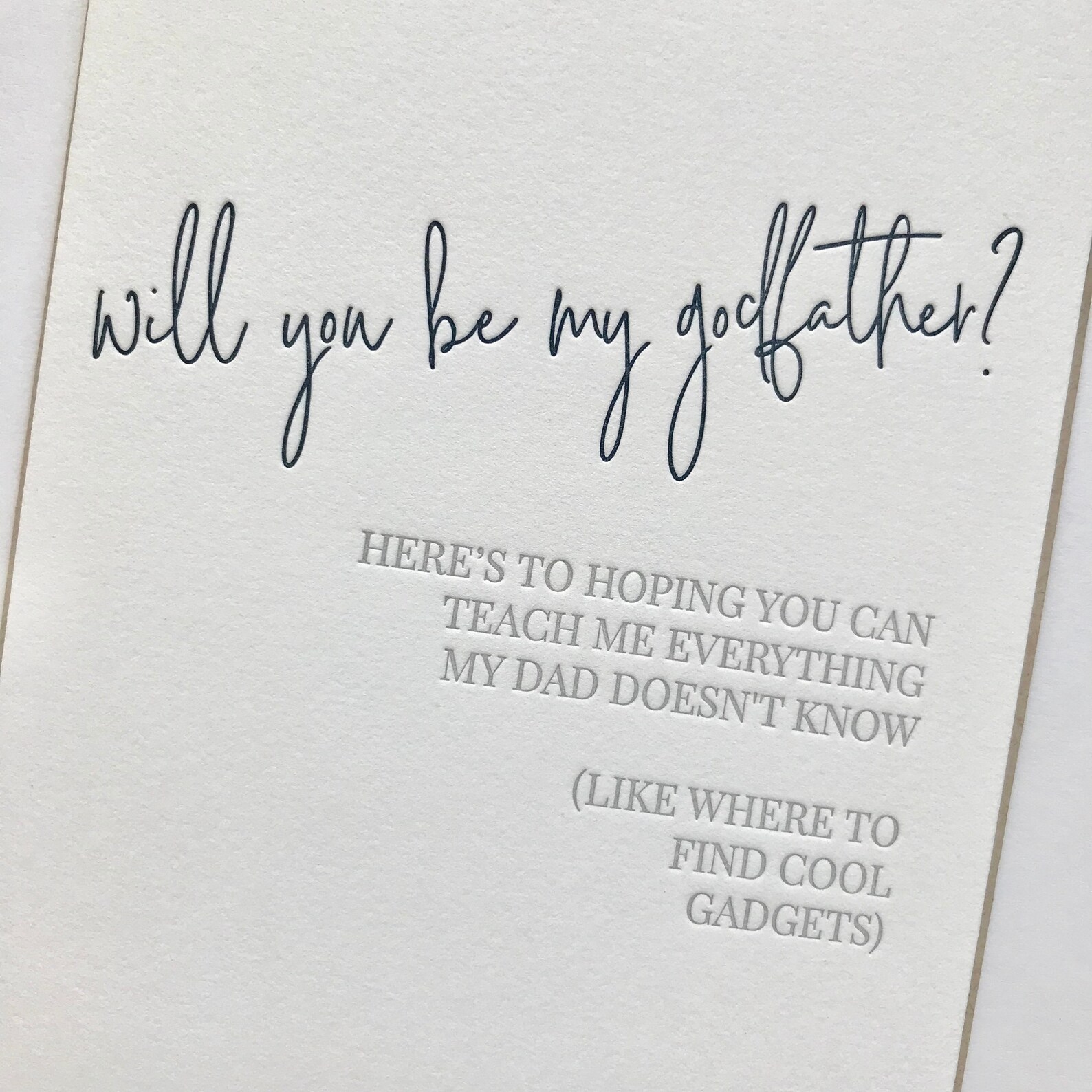 Godfather Card Will You Be My Godfather Child Godfather Card - Etsy