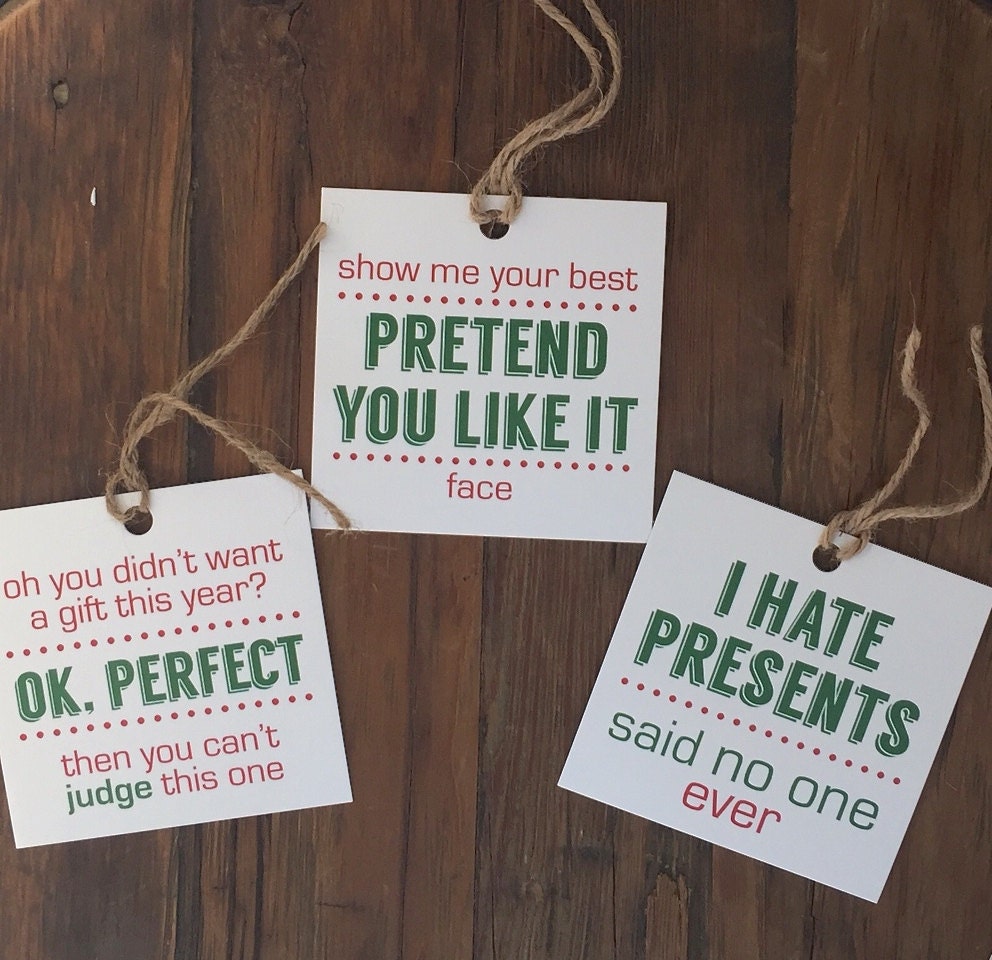Holiday Gift Tag Christmas Gift Tag Funny Holiday Gift Tag - Etsy