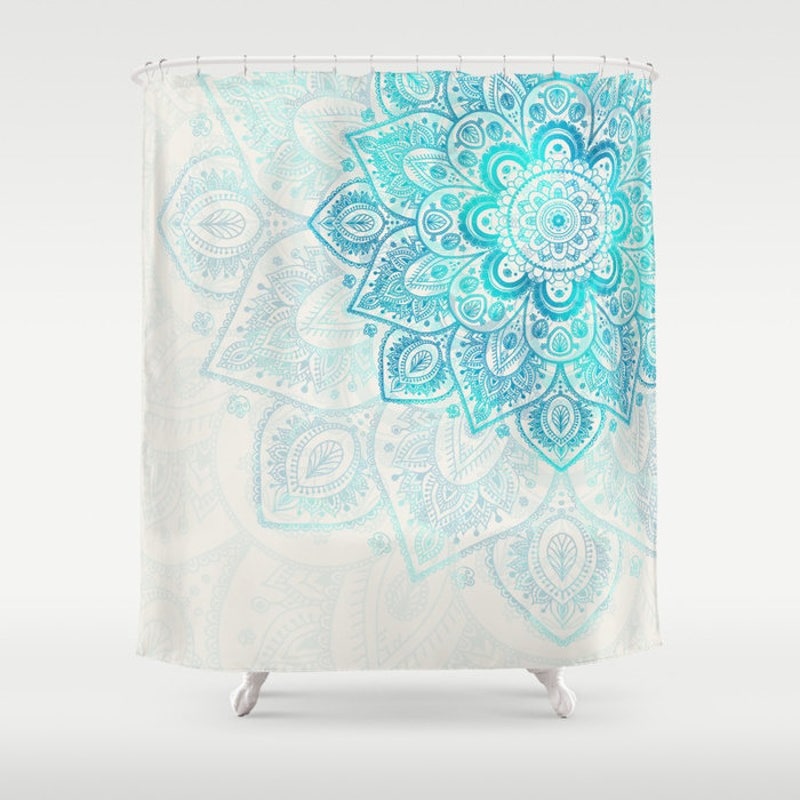 Turquoise Curtain - Etsy
